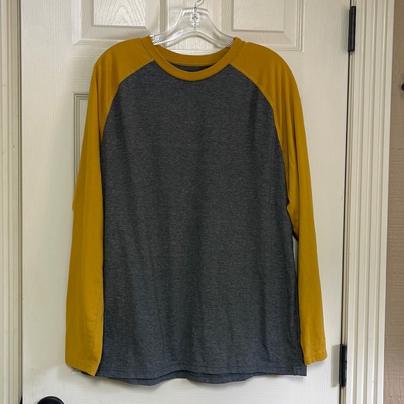 George | Shirts | George Size Large Dark Gray And Gold Long Sleeve Top ...